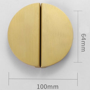 Half Circle Brass Cabinet Handle, Solid Brass Semi Circle Drawer Pull ...