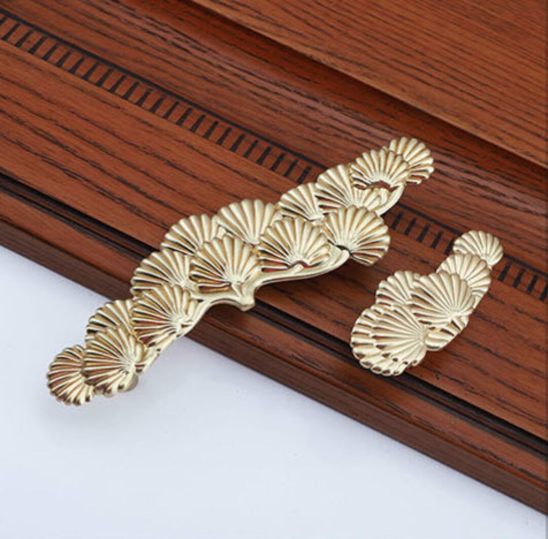 Pine Tree Branch Cabinet Pulls Brass Kitchendrawer Handles Cupboard ...