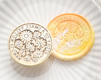 Yellow Flower Stamp - Etsy