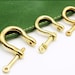 Brass Shackle Solid Brass U Lock Clasp With Screw - Etsy