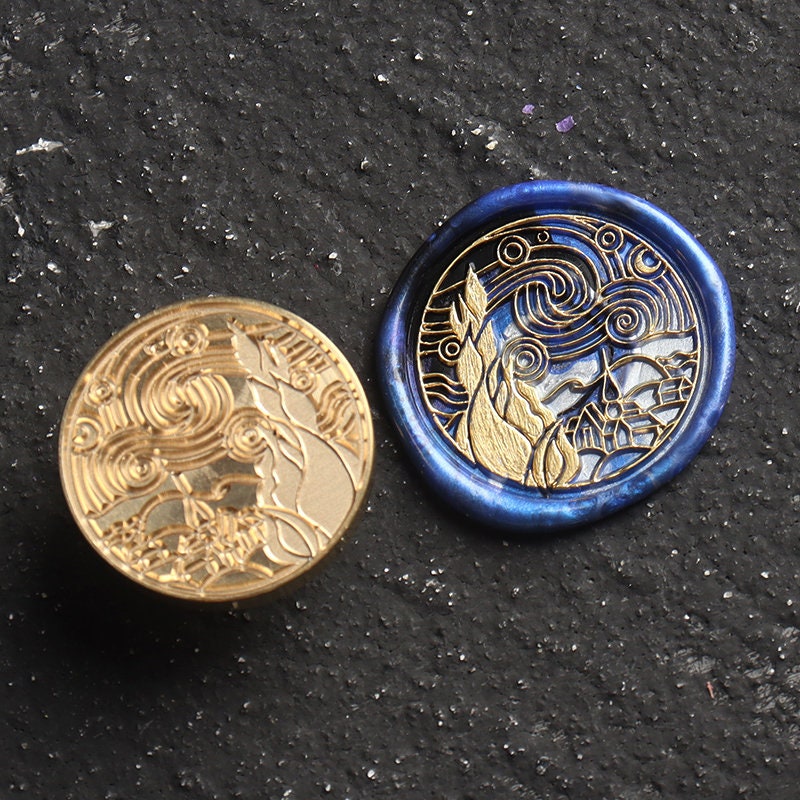 Van Gogh Stamp Sticker - Etsy