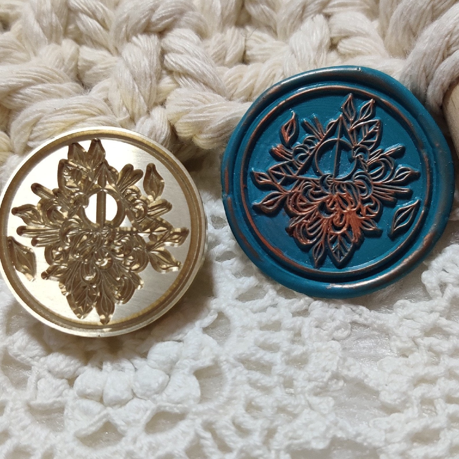 Deathly Hallows Wax seal stamp kit wedding custom irregular | Etsy