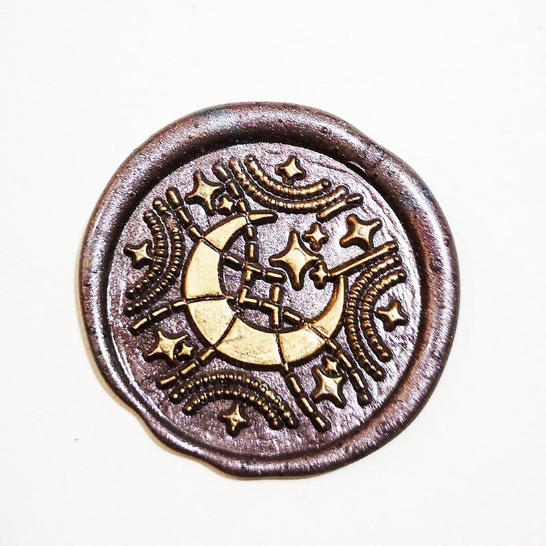 Moon Star Wax seal stamp kit wedding customMagic moon star | Etsy