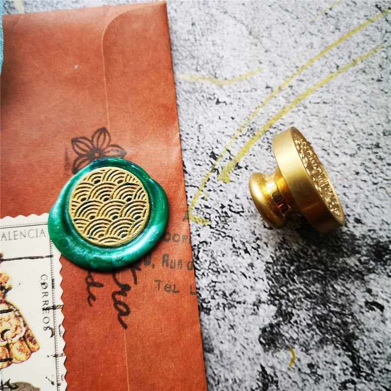 Japanese Wave Seal Stamp Kit Wedding Customwave Wax Stamp - Etsy
