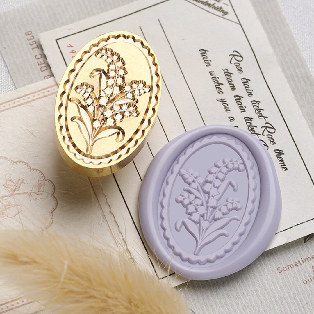 Lily of the Valley Promise Wax Seal Stamp Kit Wedding Custom, Irregular ...