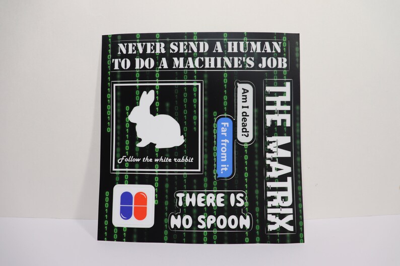 The Matrix Sticker Sheet 6 Stickers | Etsy