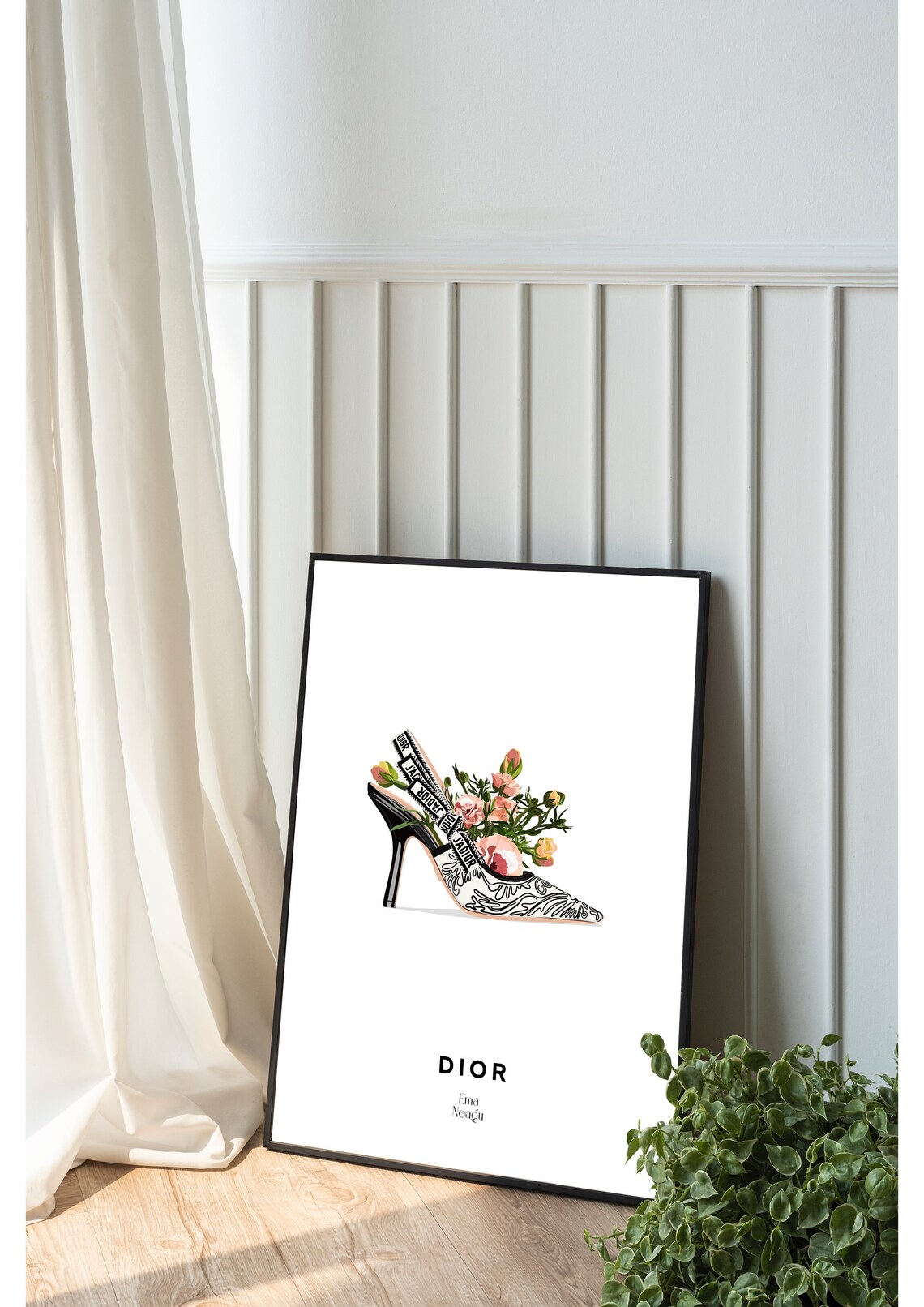 Dior Illustration, Shoes, Shoe Illustration, Shoe Clipart Digital ...