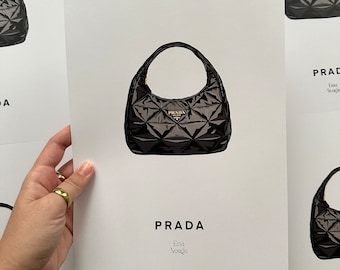 Prada Illustration, Bag, Bag Illustration, Bag Clipart Digital Download ...