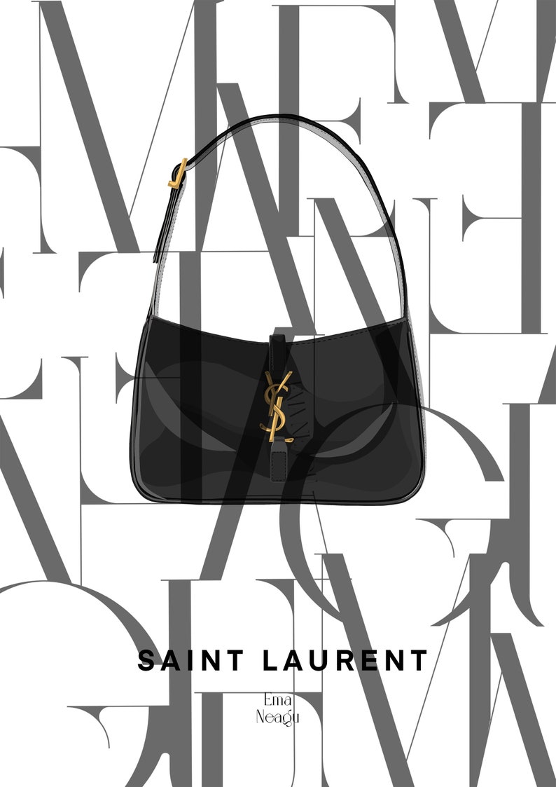 Yves Saint Laurent Illustration, YSL Bag, Bag, Bag Illustration, Bag ...