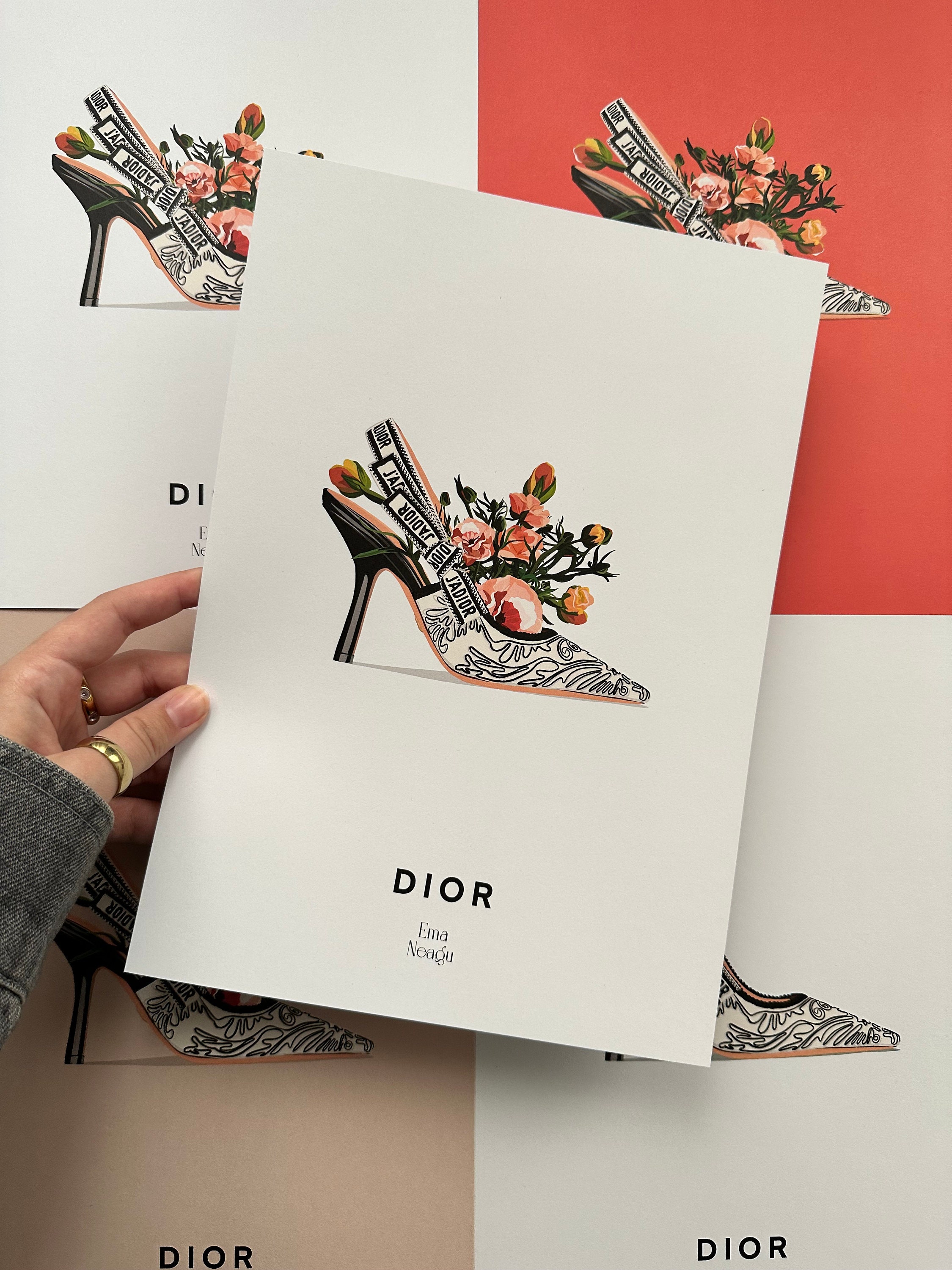 Dior Illustration, Shoes, Shoe Illustration, Shoe Clipart Digital ...