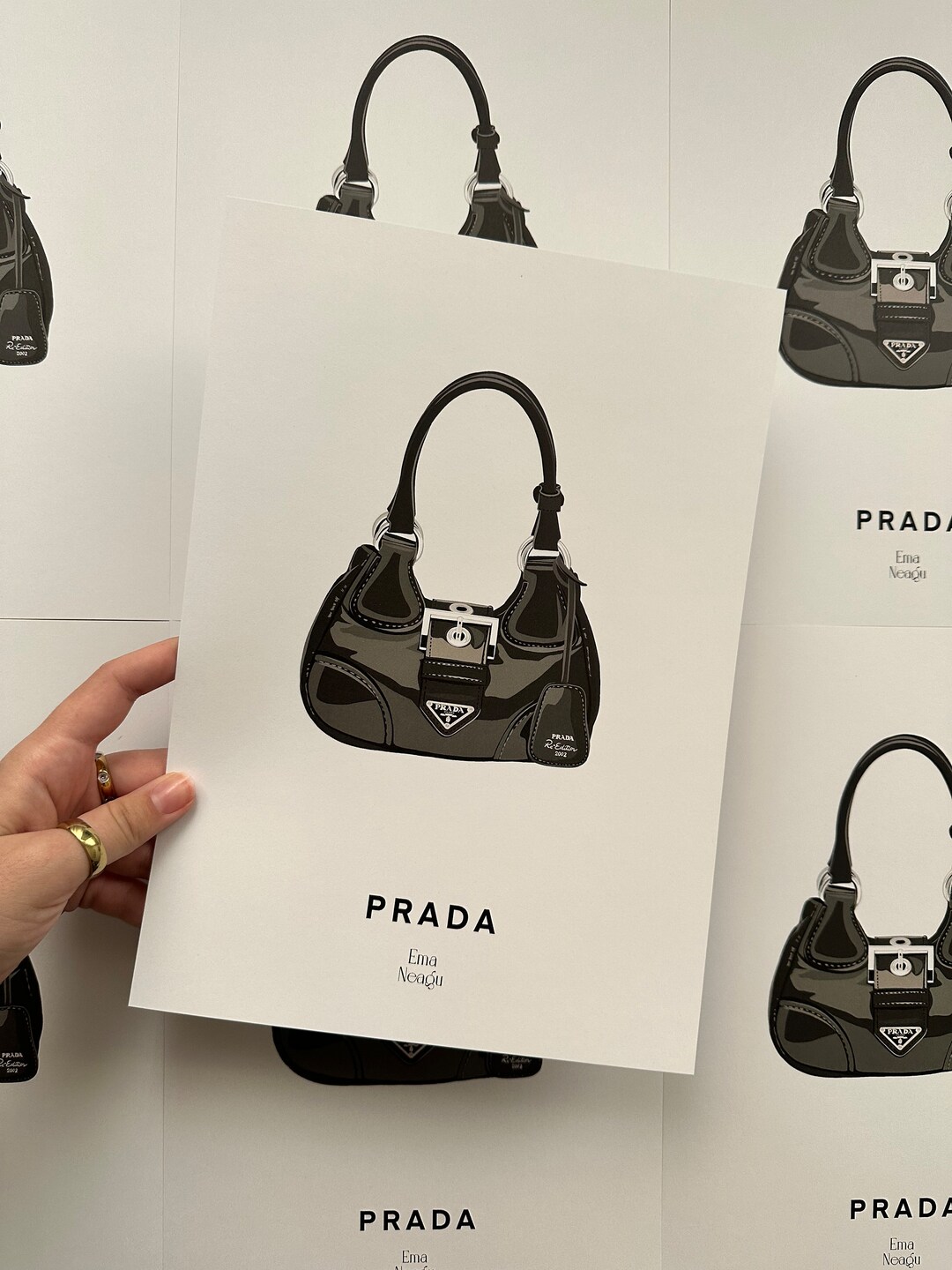 Prada Illustration, Bag, Bag Illustration, Bag Clipart Digital Download ...