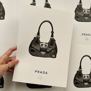 Prada Illustration, Bag, Bag Illustration, Bag Clipart Digital Download ...