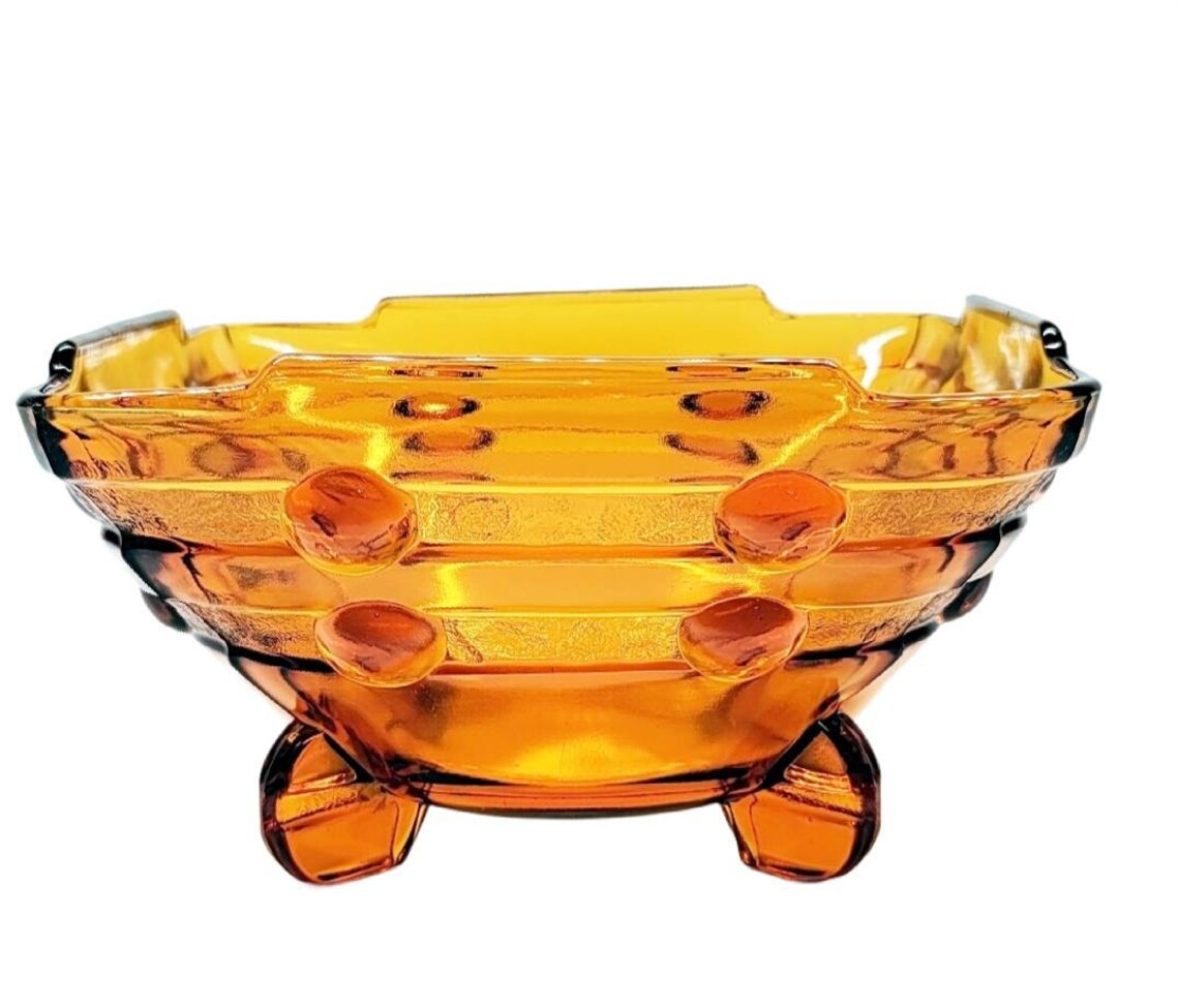 1930's Stölzle Art Deco Glass Bowl - Etsy