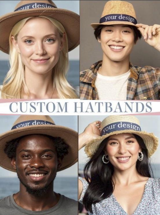 Custom Hatbands & Headbands | Personalized Fedora and Cowboy Hat Bands ...