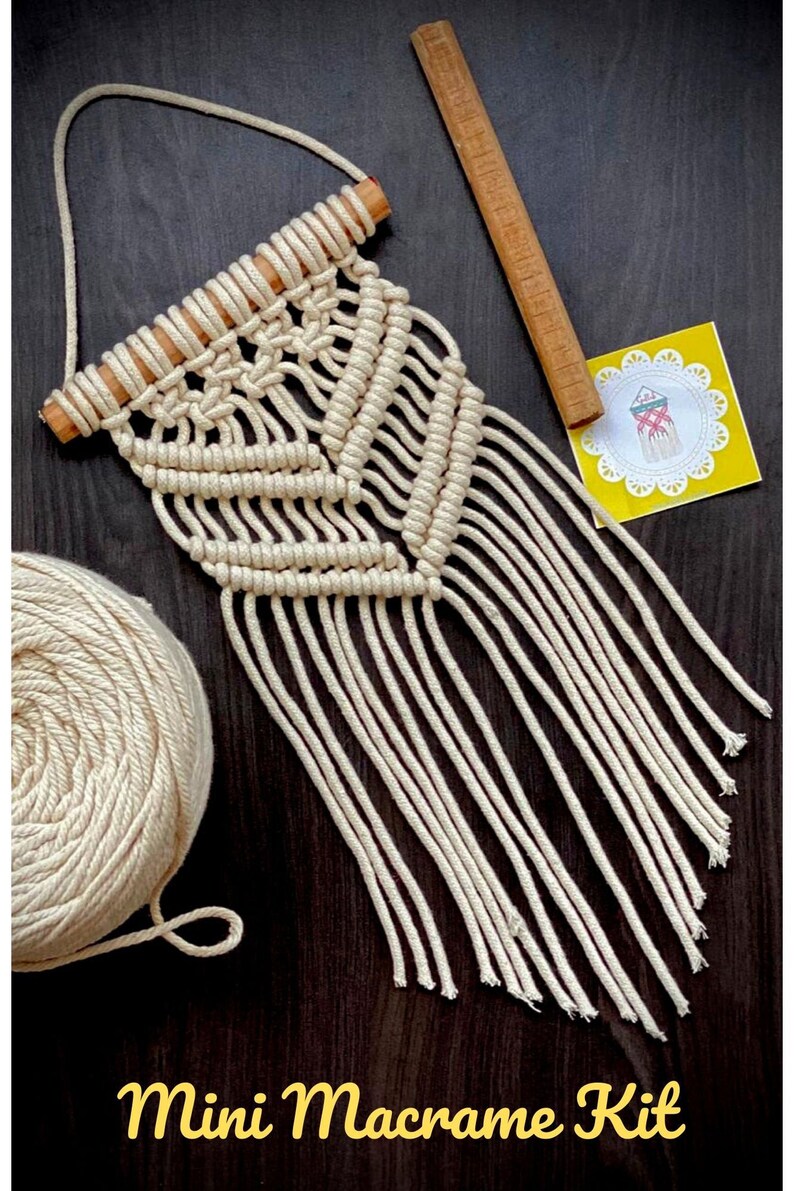 DIY Mini Macrame Kit Macrame Kit Simple Macrame Patte Rn - Etsy