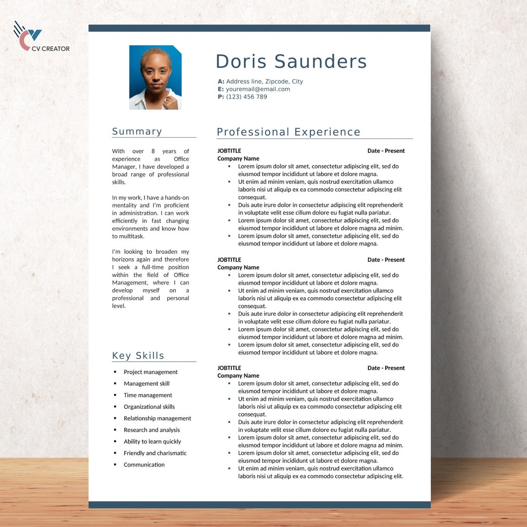 Professional Resume Template and Cover Letter Template for Microsoft ...