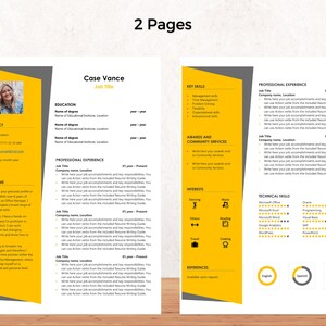Bright Resume Template and Cover Letter Template for Microsoft Word ...