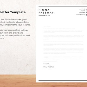 Modern Resume Template & Cover Letter for Microsoft Word (digital ...