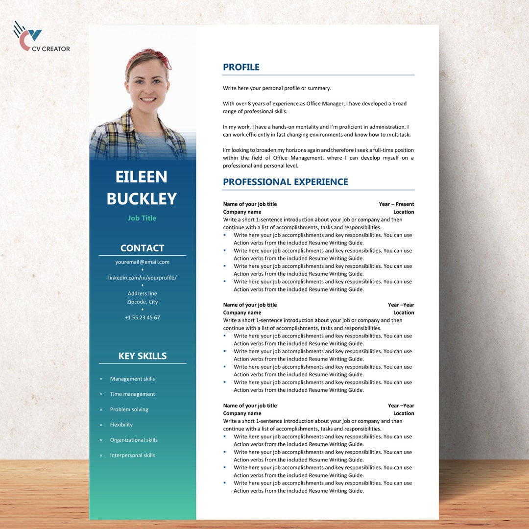 Impressive Resume Template and Cover Letter Template for Microsoft Word ...