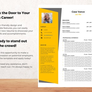 Bright Resume Template and Cover Letter Template for Microsoft Word ...