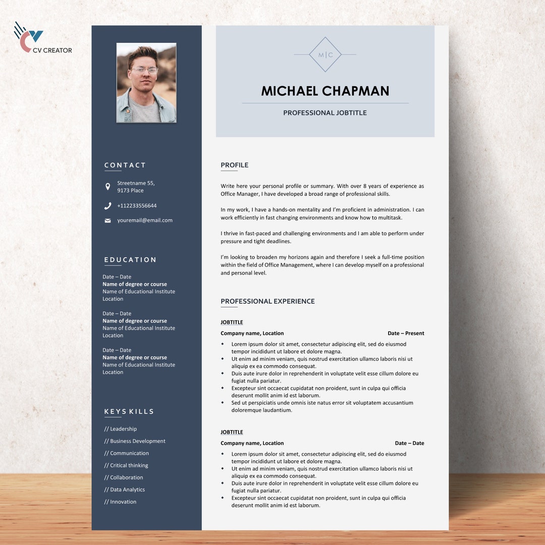 Modern Resume Template & Cover Letter (microsoft Word) - Etsy