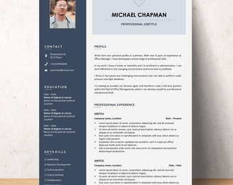 Modern Resume Template | Clean Editable CV + Cover Letter | Word & PDF ...