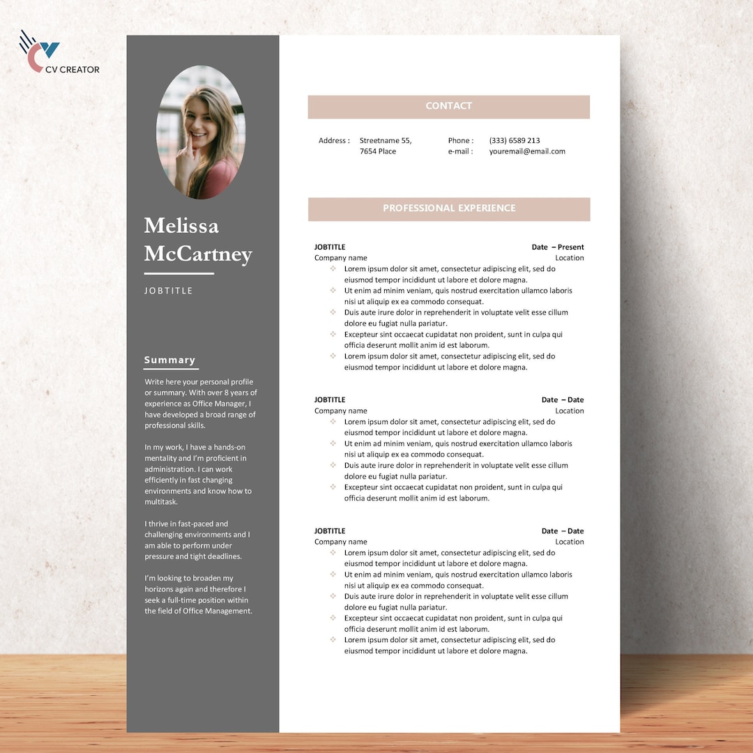 Beautiful Resume Template and Cover Letter Template for Microsoft Word ...
