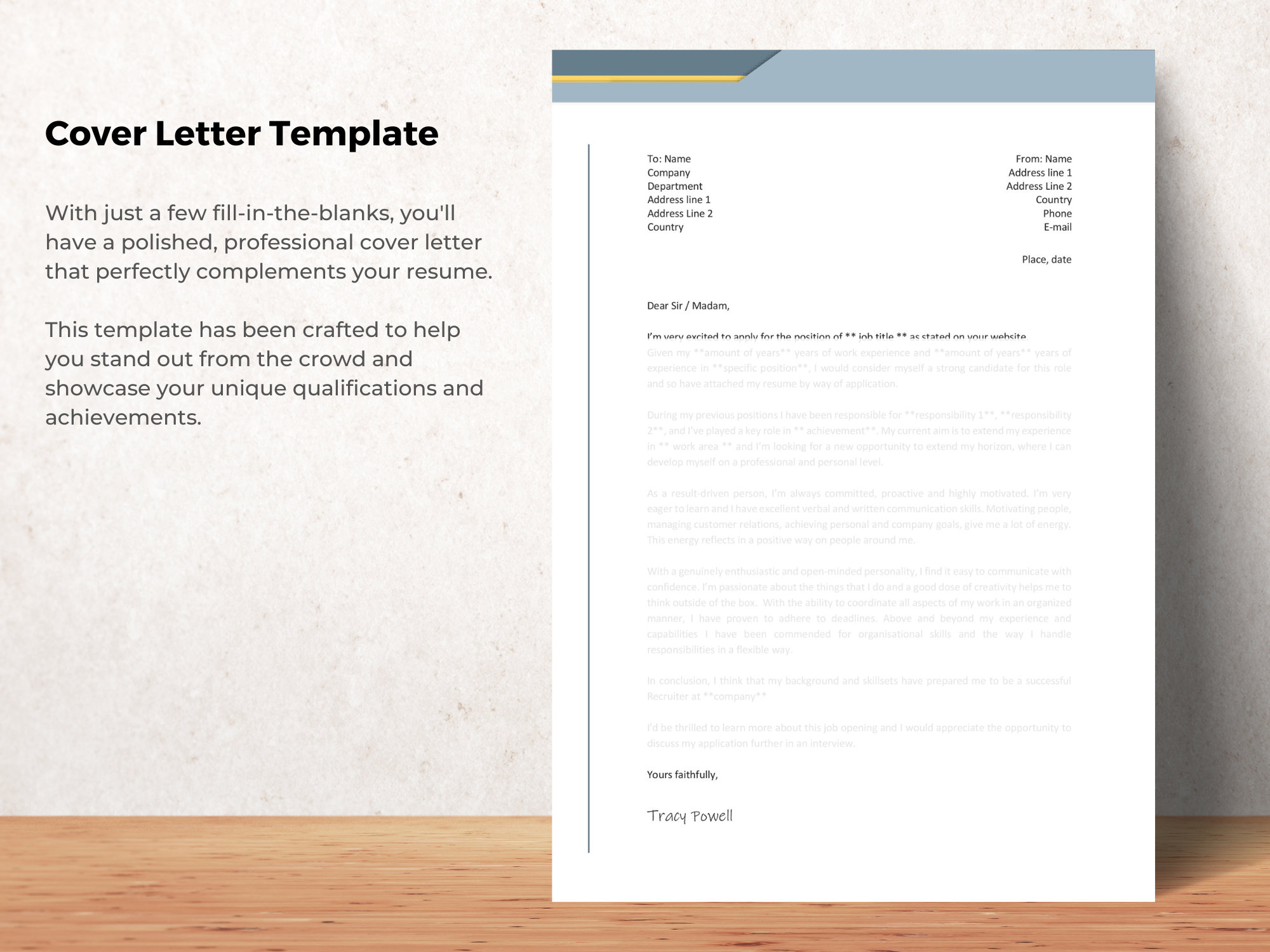 Professional Resume Template & Cover Letter: Modern CV Design ...