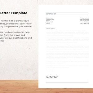 Clean Resume Template and Cover Letter Template for Microsoft Word | CV ...