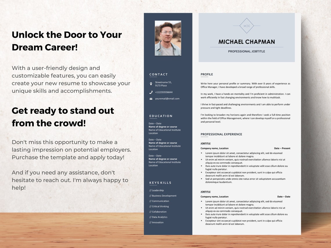 Modern Resume Template & Cover Letter (microsoft Word) - Etsy