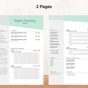 Eye-catching Resume Template and Cover Letter Template for Microsoft ...