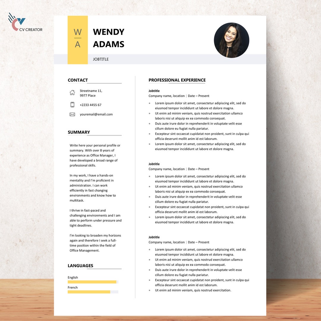 Premium Resume Template and Cover Letter Template for Microsoft Word ...