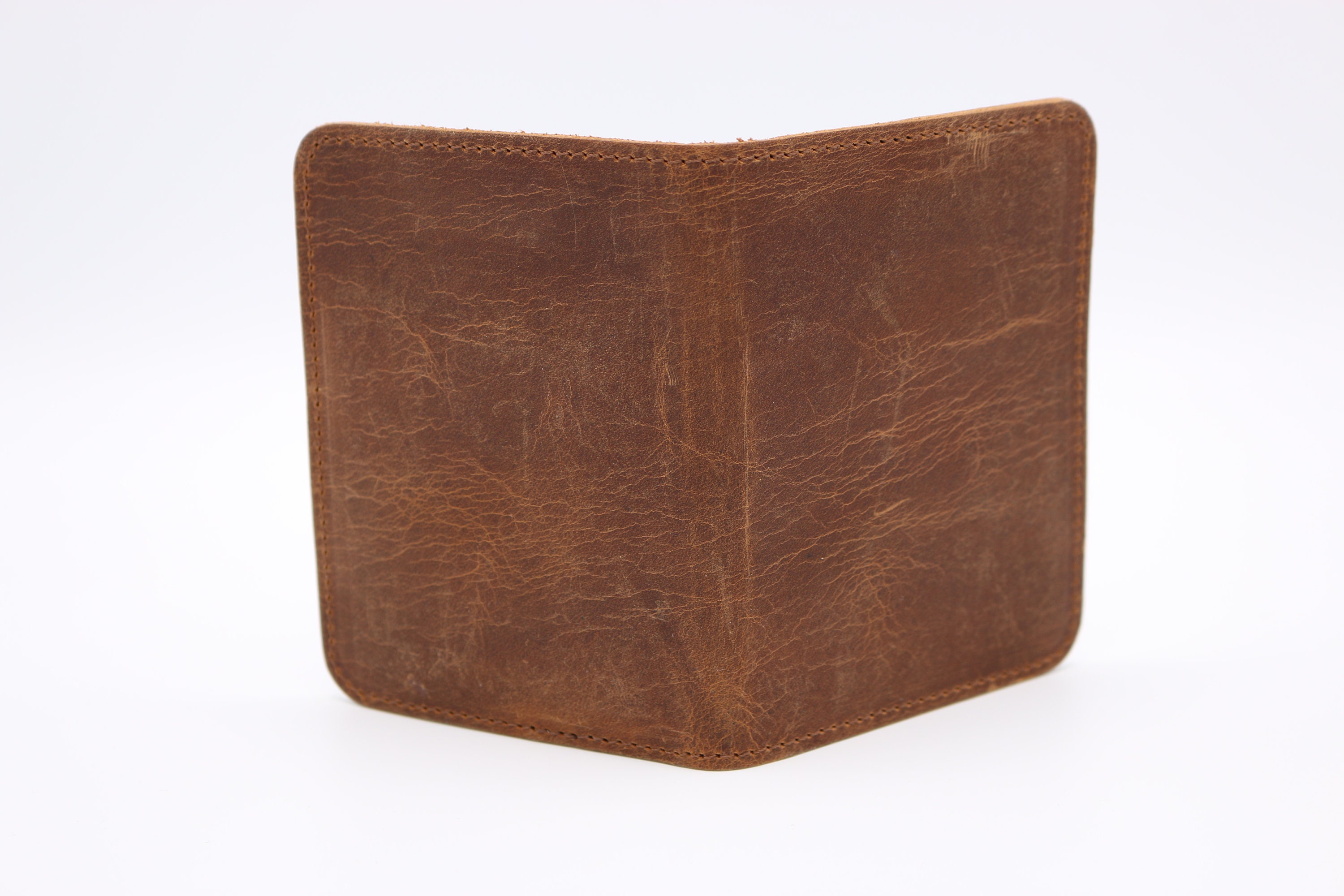 Women Personalized Rust Brown Leather Minimalist Wallet Full - Etsy