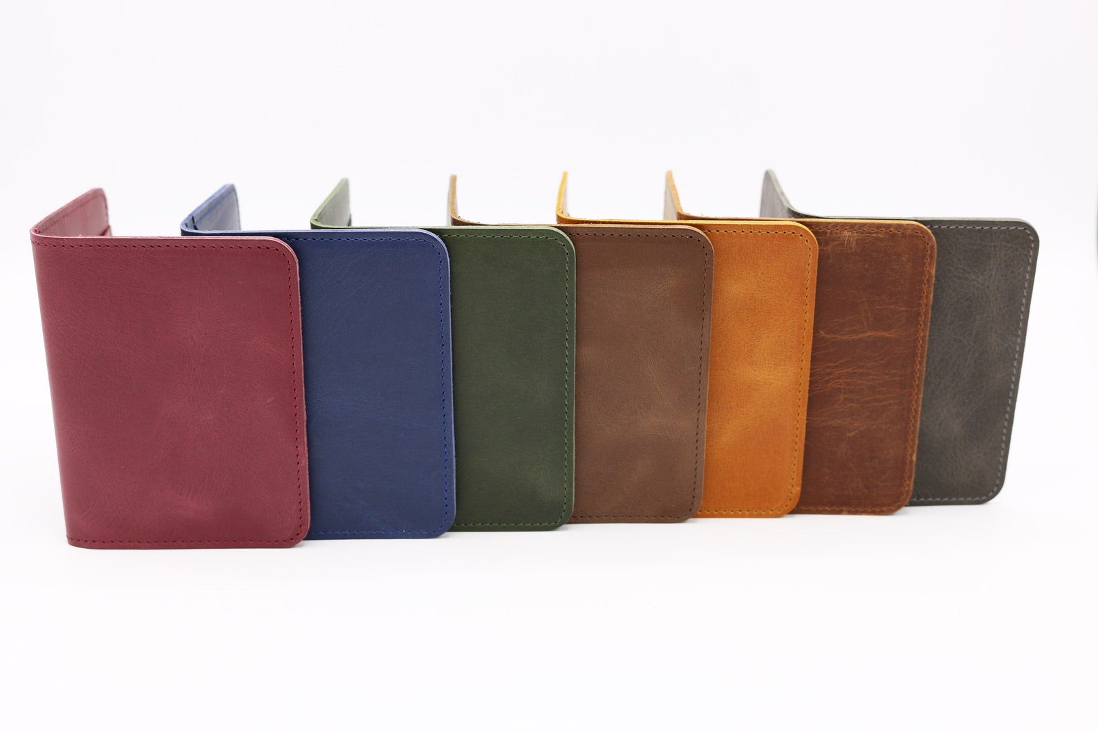 Women Personalized Rust Brown Leather Minimalist Wallet Full - Etsy