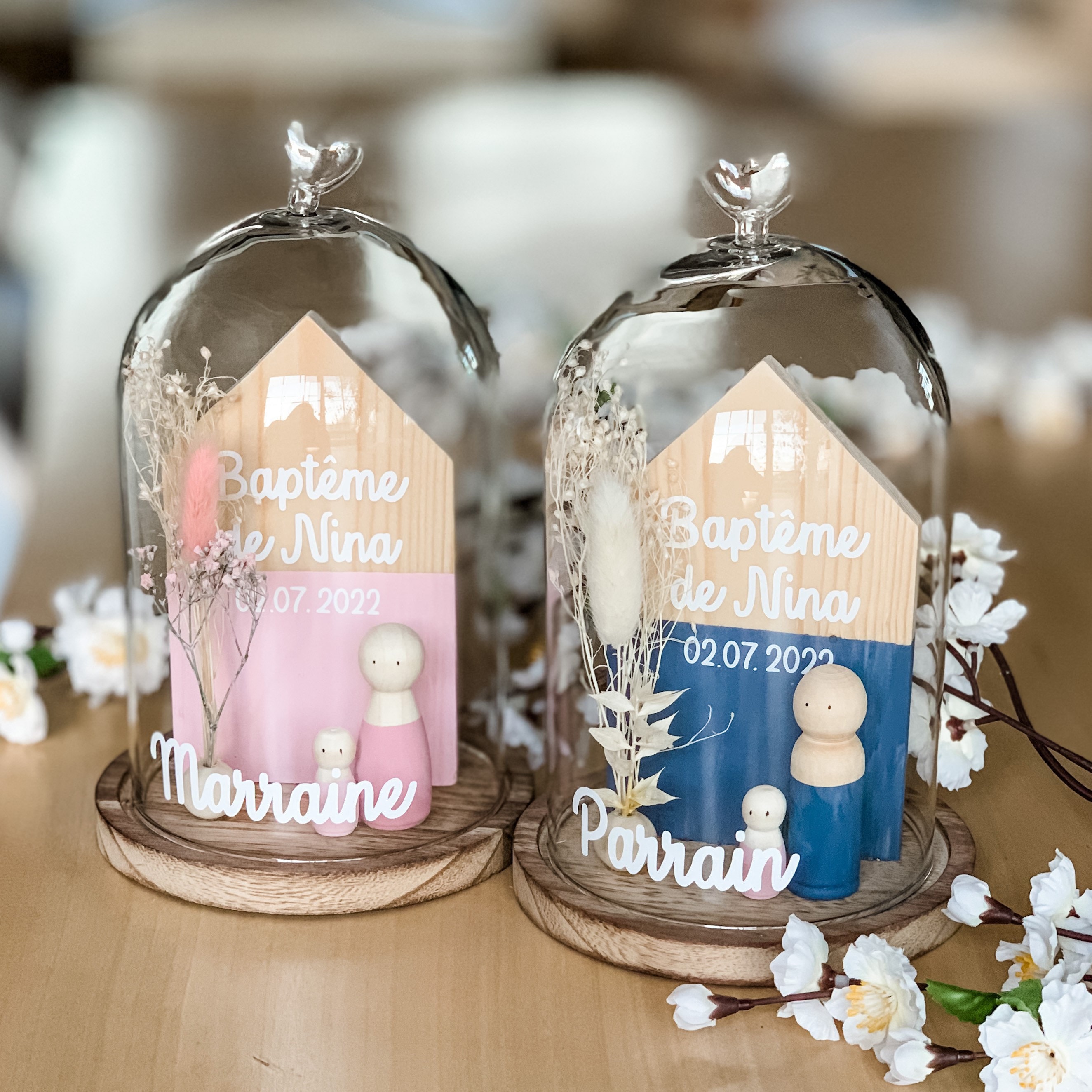 Cloche Cadeau Parrain ou Marraine. Cadeau de baptême. Prix à la pièce ...