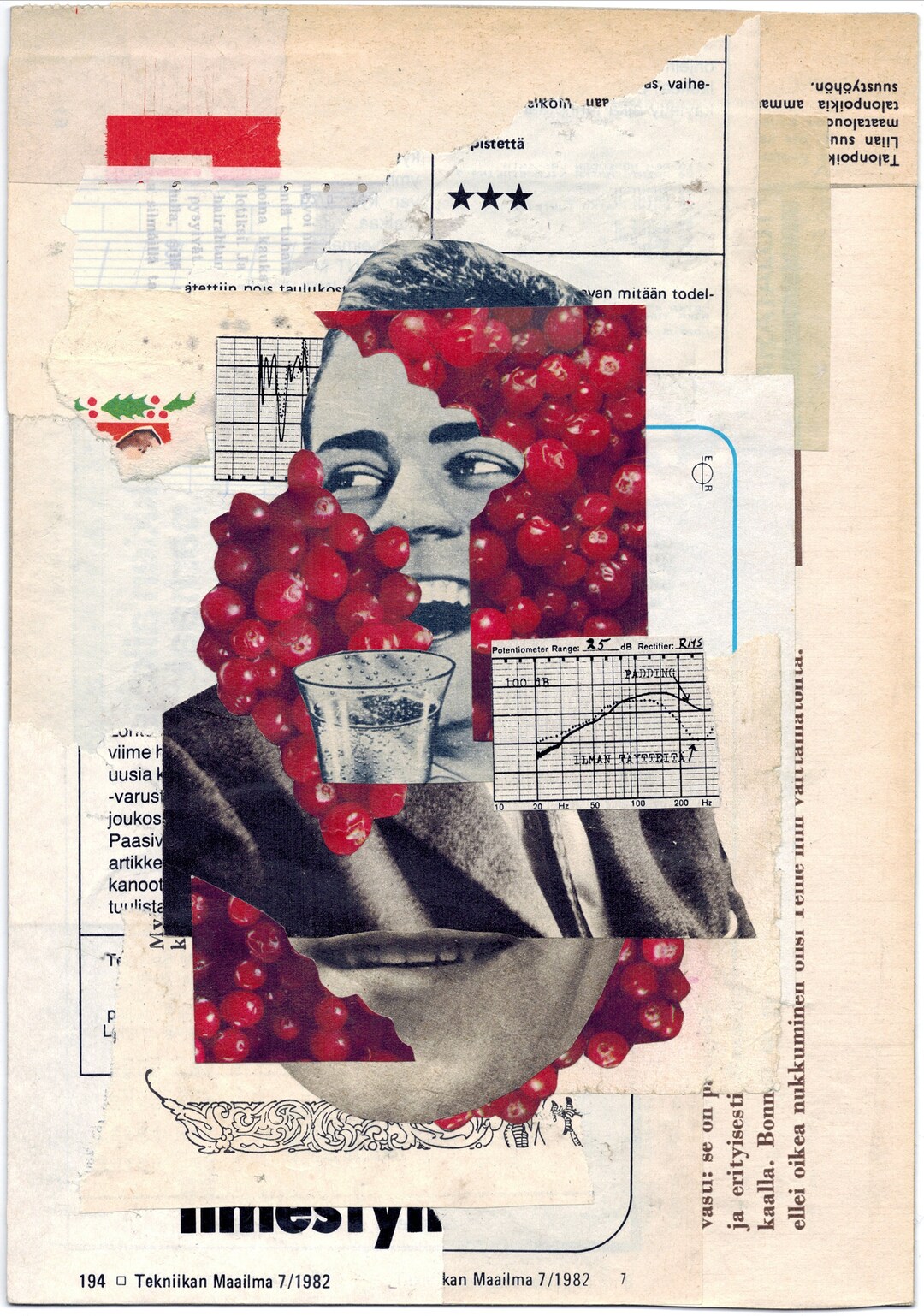 Barry Original Paper Collage Handmade 15x22cm - Etsy