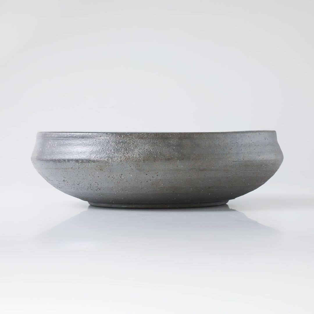 Wazakura Minoyaki Series Round Ikebana Suiban Flower Vase, Made in ...