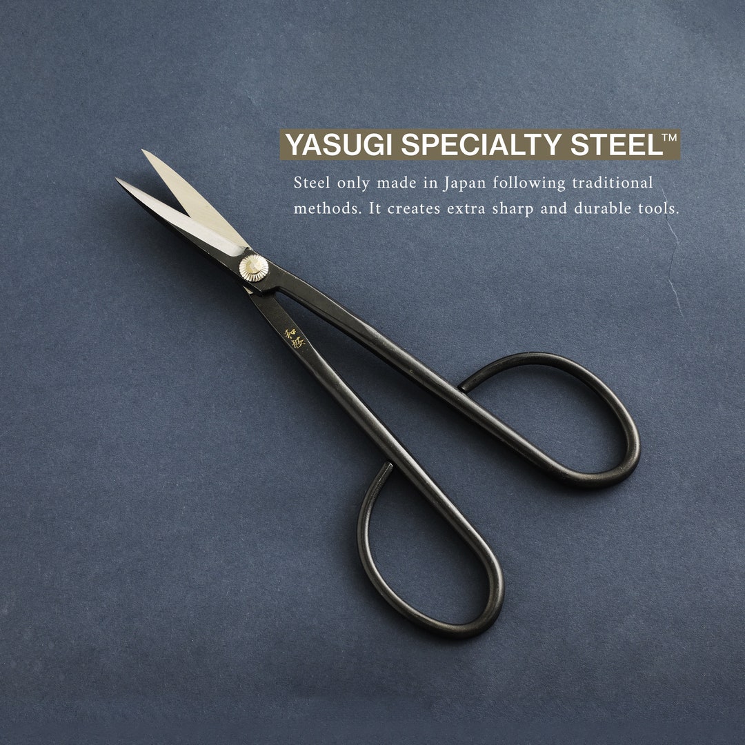 Wazakura Yasugi Steel Series Twig Bonsai Scissors Made in Japan 8-1/4inch (210 Mm), Garden Snip ...