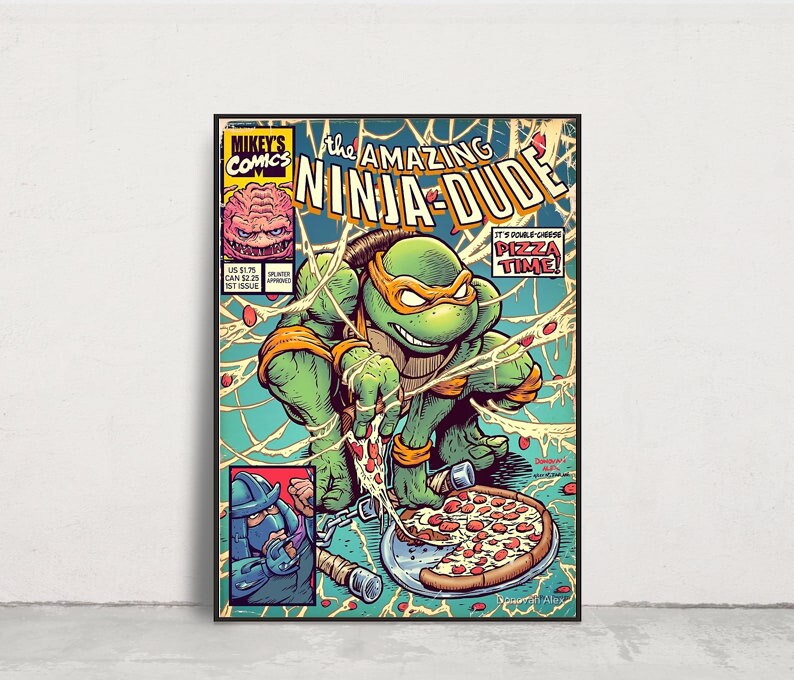 The Amazing Ninja Dude Poster, Ninja Dude Comic Poster, Ninja Pizza ...