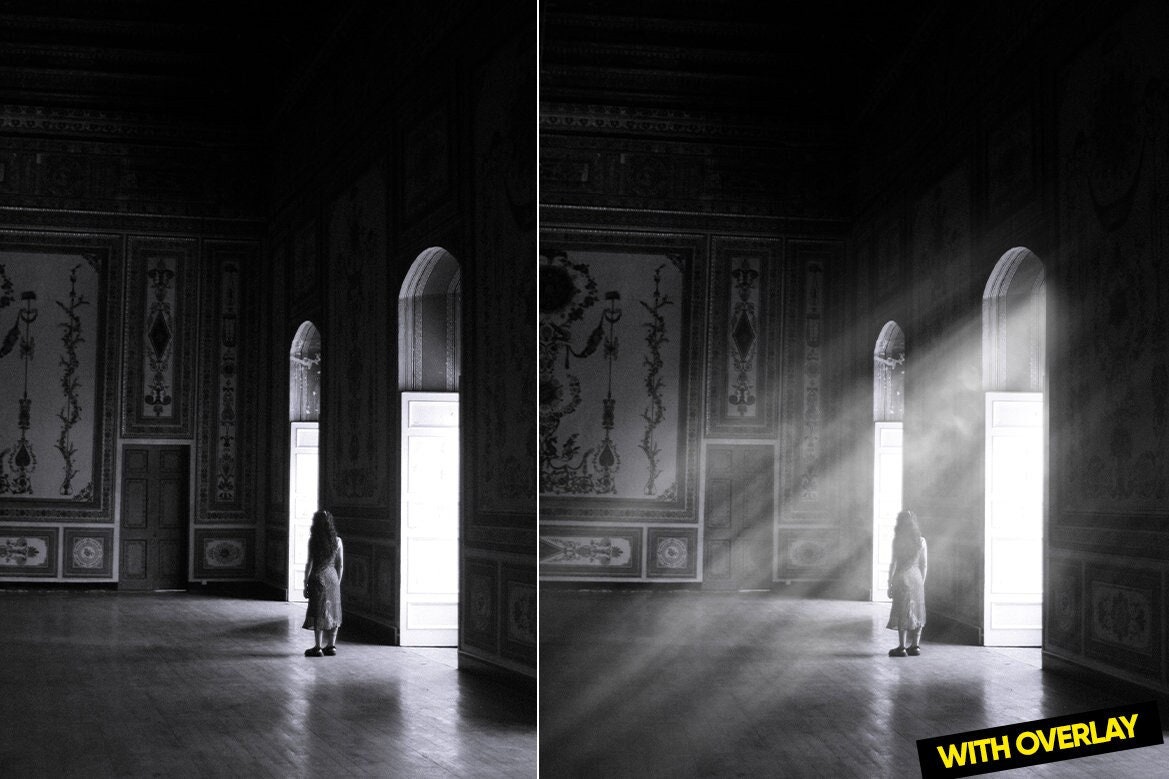 45 Ultra Realistic Cinematic Photoshop Overlays Pack, Light, Rays, Glow ...