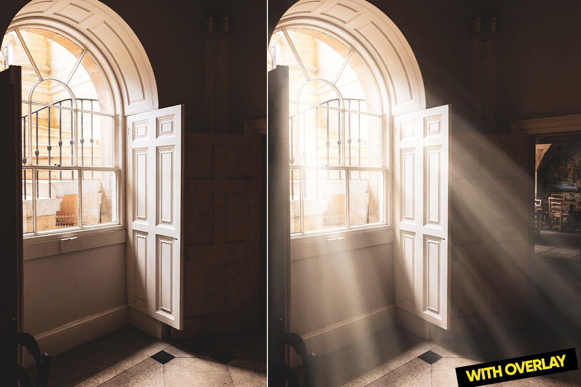 21 Ultra Realistic Cinematic Photoshop Overlay, Rays Overlay, Photo ...
