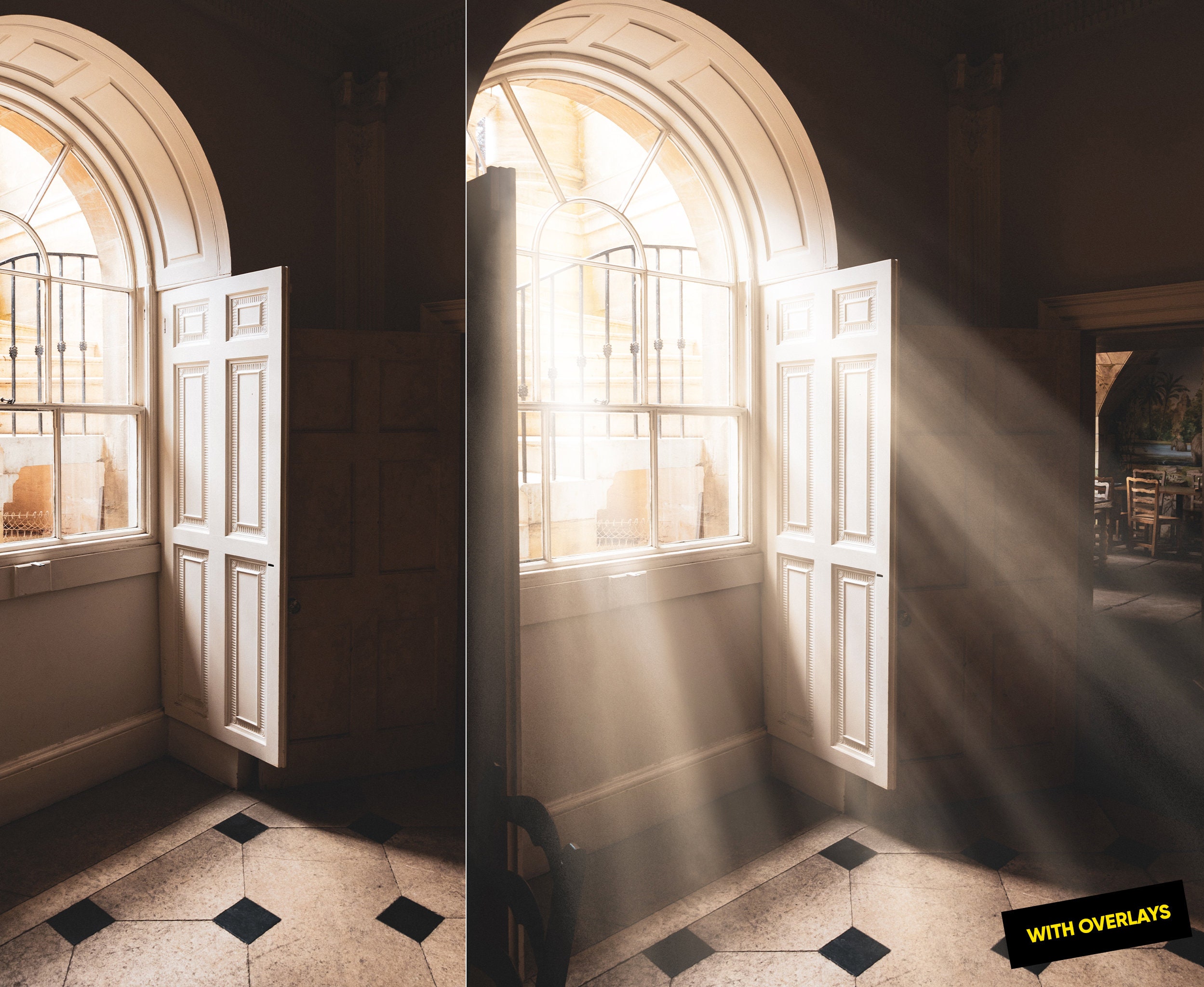 45 Ultra Realistic Cinematic Photoshop Overlays Pack, Light, Rays, Glow ...