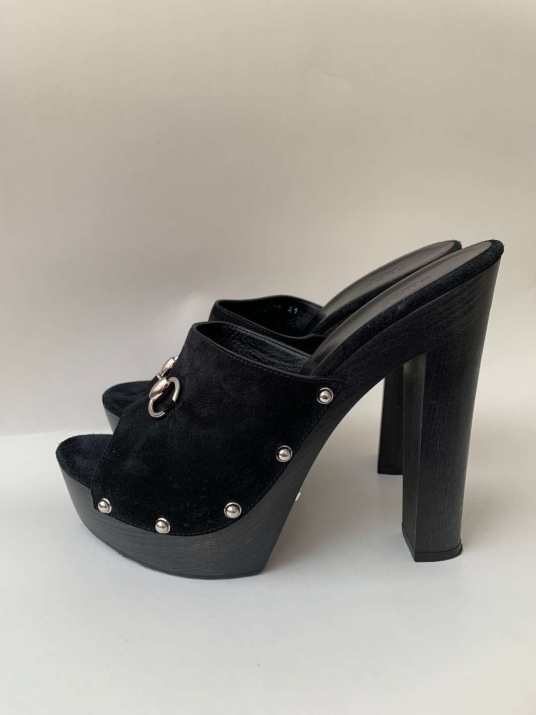 Gucci Vintage Horsebit Wooden Platform Mules,clogs.size 41. - Etsy