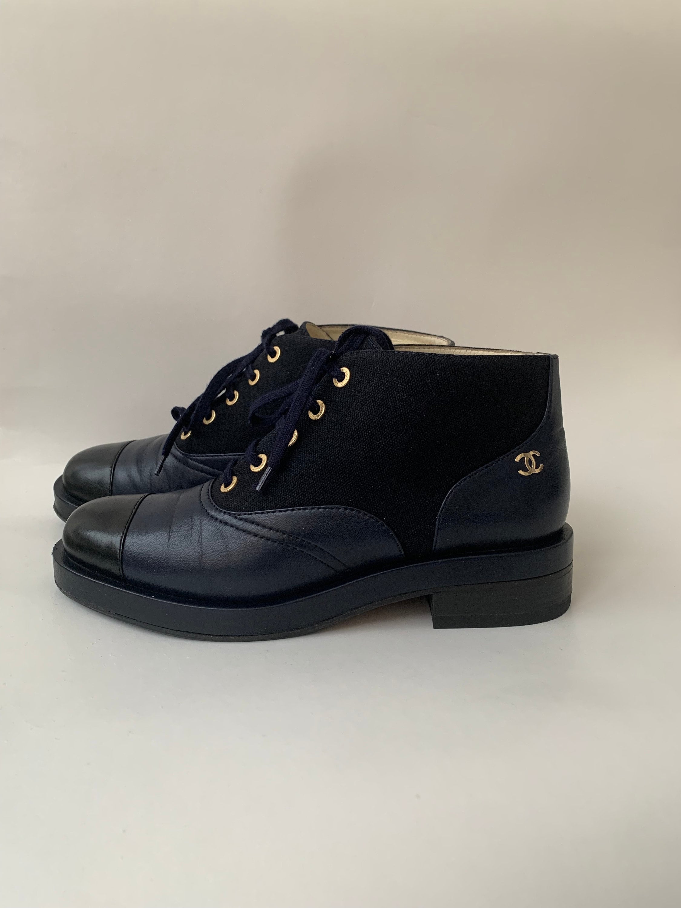 Chanel Lace up Shoe - Etsy Chanel Lace up Shoe - Etsy