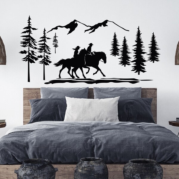 Cowboy Wall Decal - Etsy