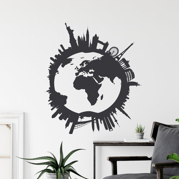 City Scape Decal - Etsy