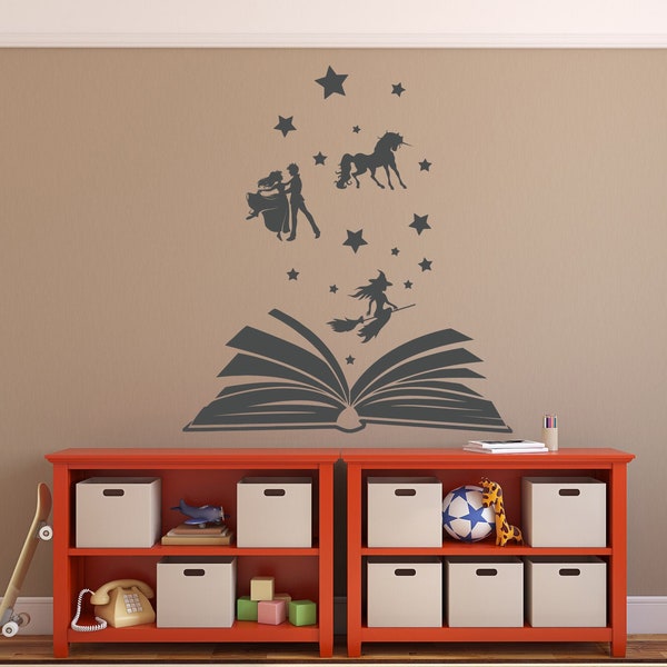 Book Wall Decal - Etsy