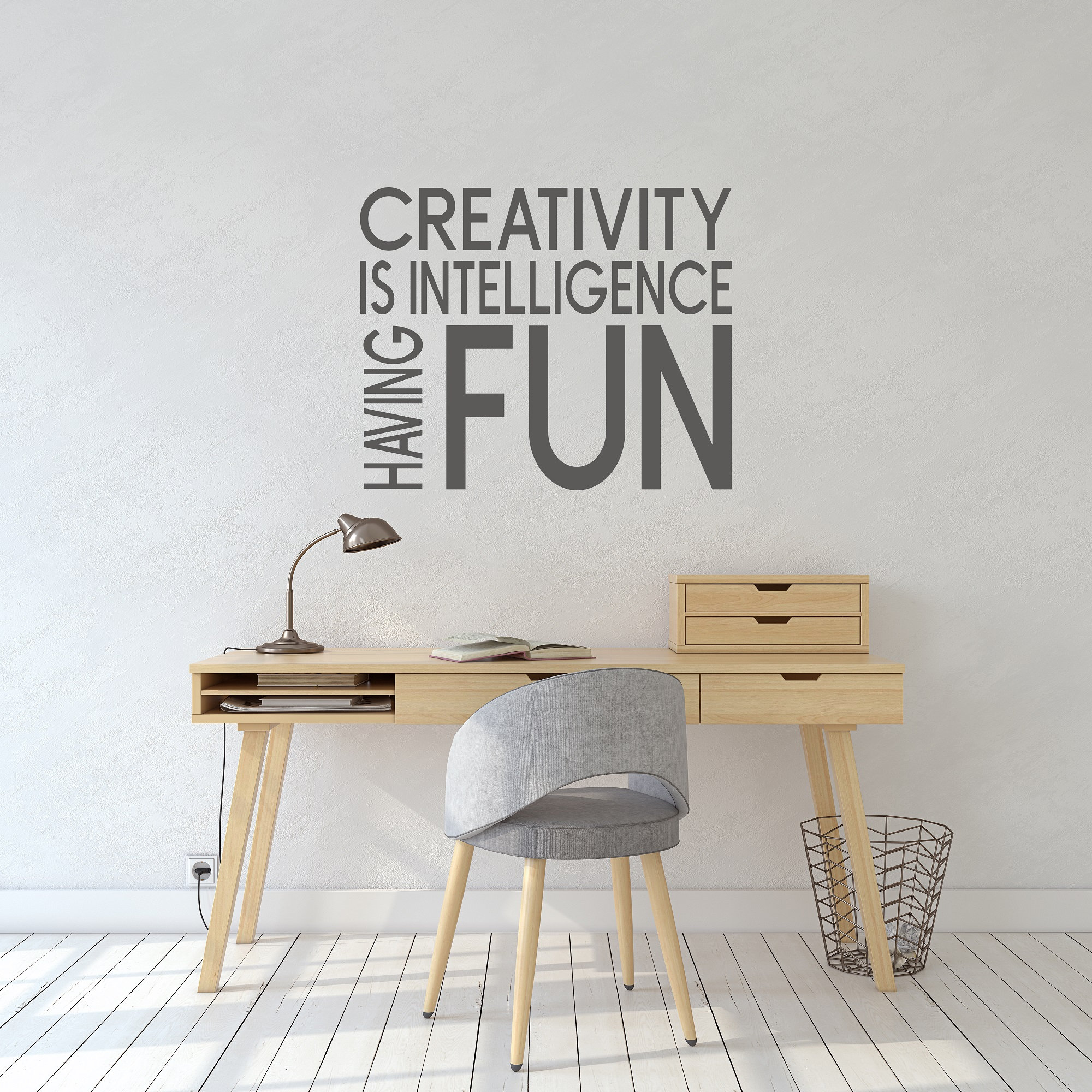 Creativity is Intelligence Having Fun Wall Decal - Etsy