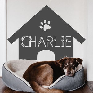 Personalized Dog House Wall Decal Dog House Wall Decor - Etsy