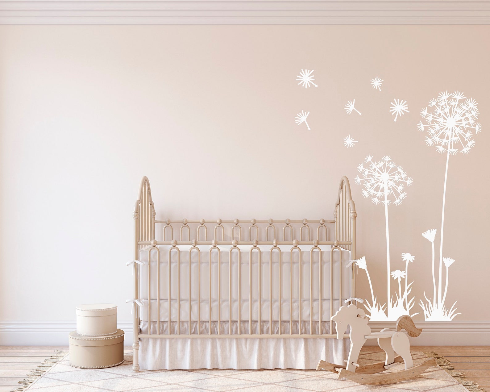 Dandelion Wall Decal Dandelion Seeds Blowing in the Wind - Etsy